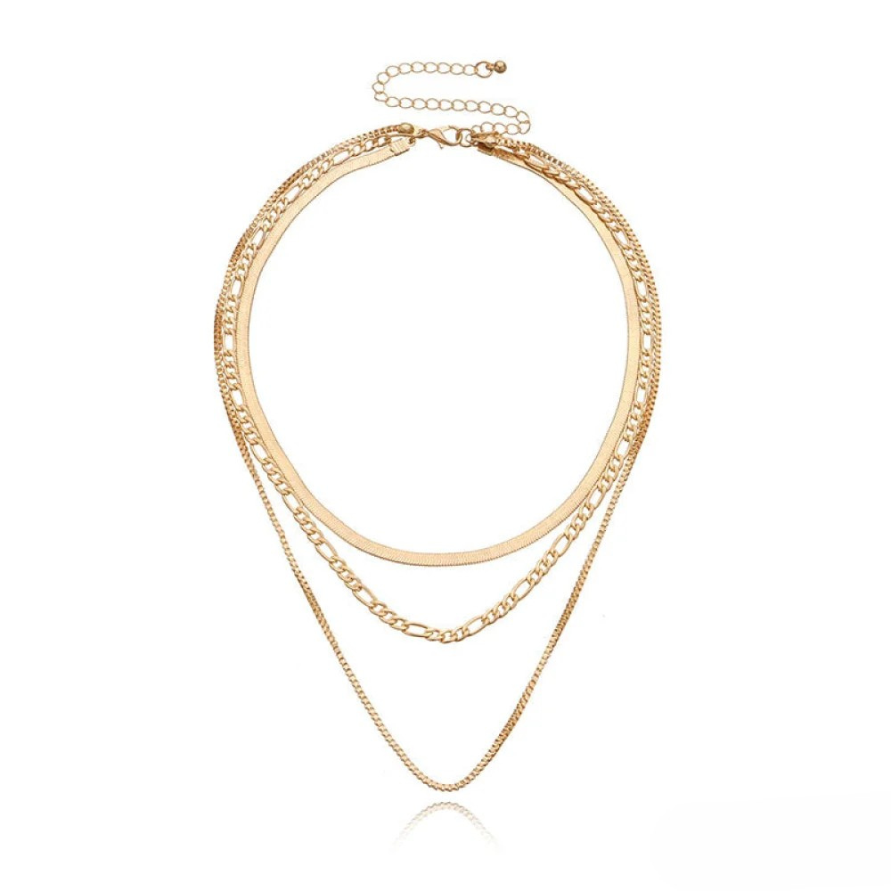 Vintage Gold 3-Piece Layered Necklace – Valentina Birch